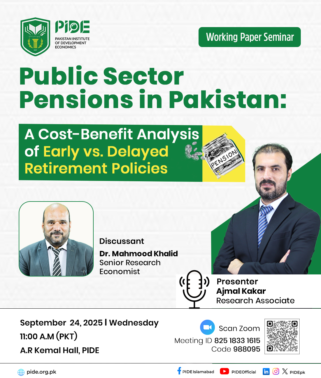 Public Sector Pensions in Pakistan: A Cost-Benefit Analysis of Early vs ...