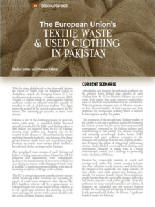 The European Union’s Textile Waste and Used Clothing in Pakistan