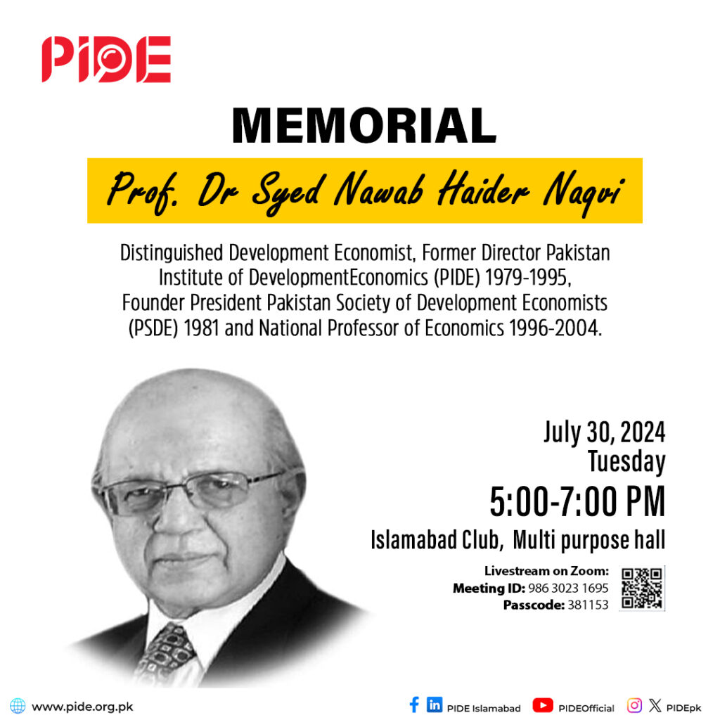 Memorial: Prof. Dr Syed Nawab Haider Naqvi
