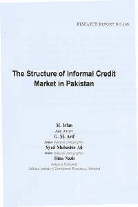The Structure of Informal Credit Market in Pakistan