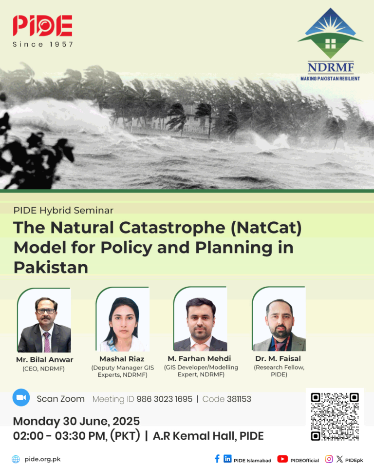 The Natural Catastrophe (NatCat) Model for Policy and Planning in Pakistan